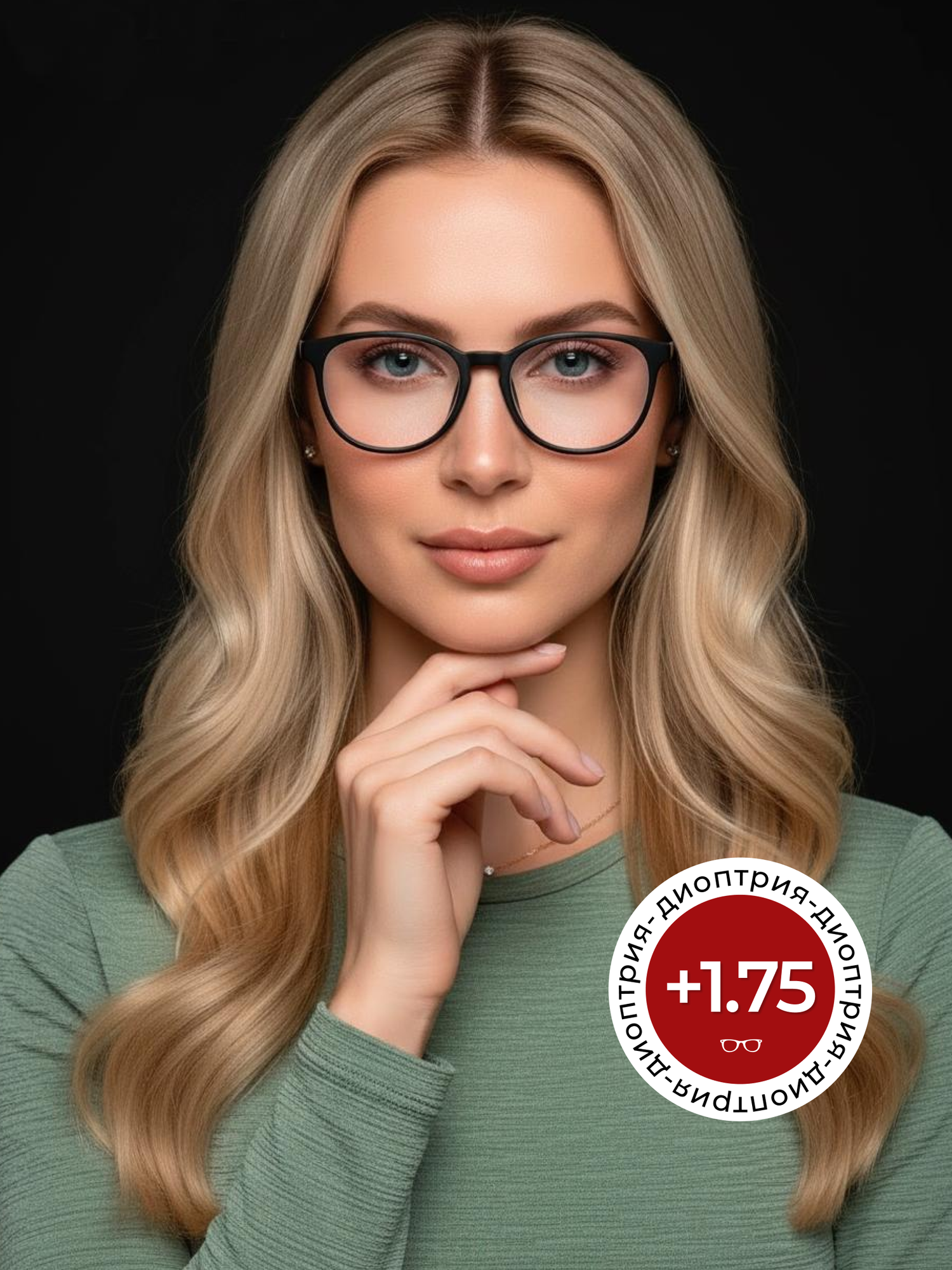 Очки для зрения с салфеткой, для чтения при дальнозоркости +1,75