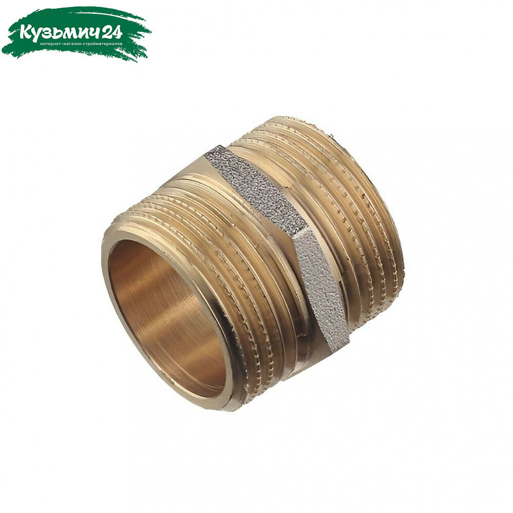 Ниппель резьбовой TST 1"-1" НР-НР, TST.101.0505, равнопроходной, латунь