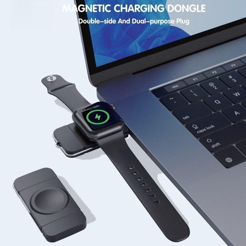 Беспроводное зарядное устройство совместимое с Apple iPhone 1-11/SE/AirPods Pro Type-C USB интерфейс черный