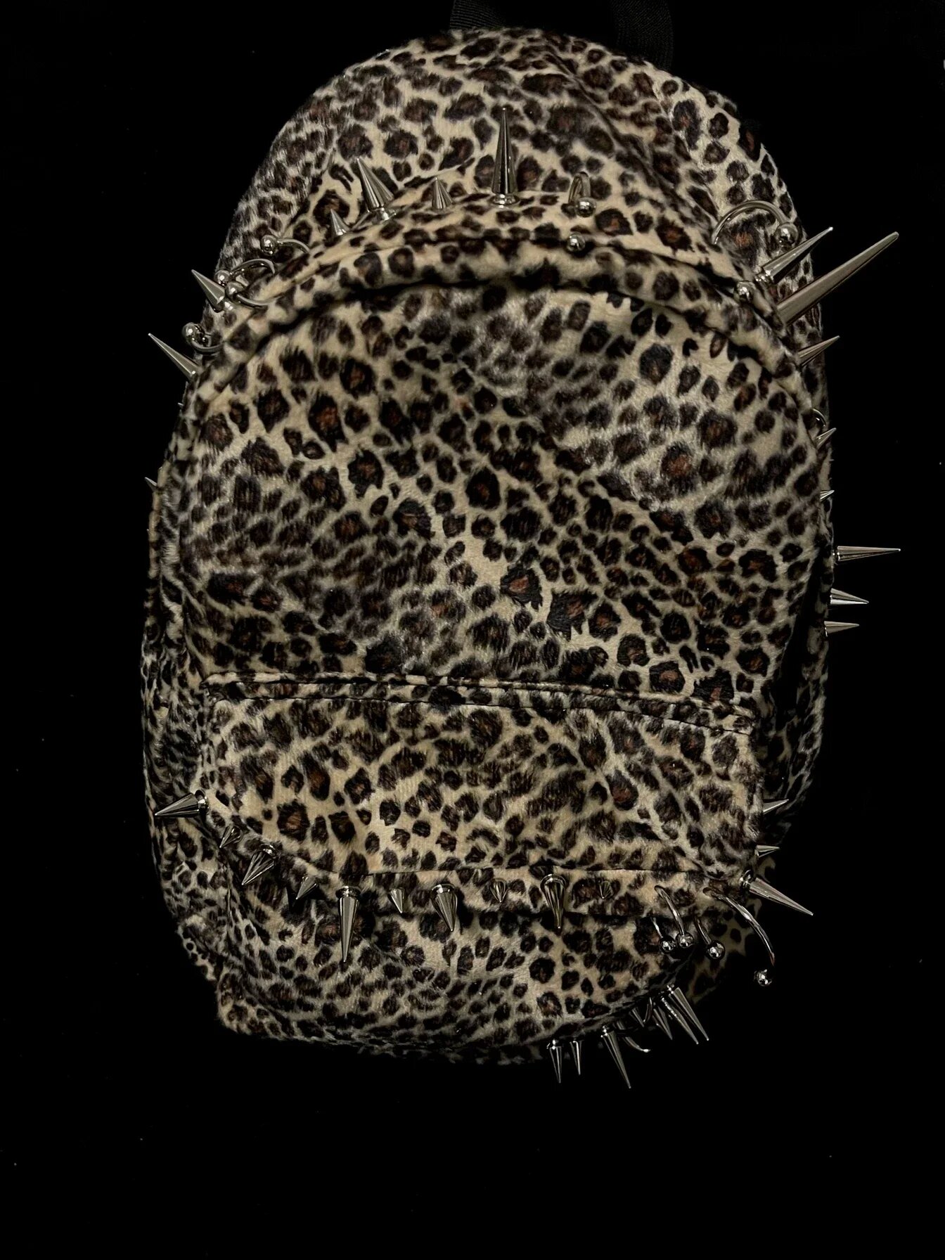 Модный рюкзак с леопардовым принтом, мужская сумка большой вместимости, рюкзаки с заклепками в стиле панк для женщин leopard