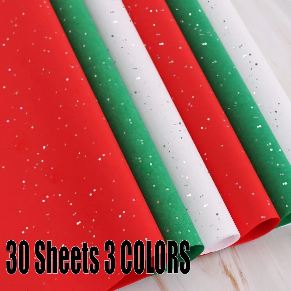 10-30 листов папиросной бумаги 50x66 см, красный, зеленый, белый, набор оберточной бумаги, оптом для с Рождеством, сделай сам, упаковка проектов, поделки
