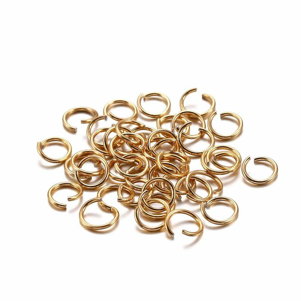 Кольца соединительные Light gold 6 мм, 300 шт.