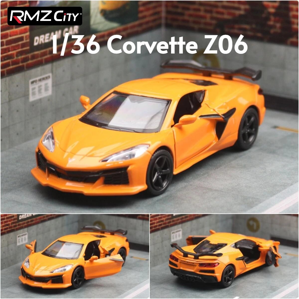 RMZ City Chevrolet Corvette Z06 1/36, оранжевый