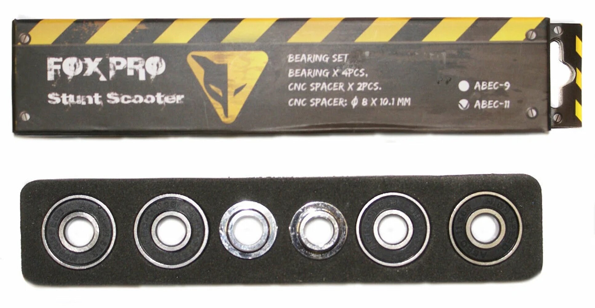 Комплект подшипников FOX Pro ABEС 11, для самоката, класс ABEC, 4 шт.