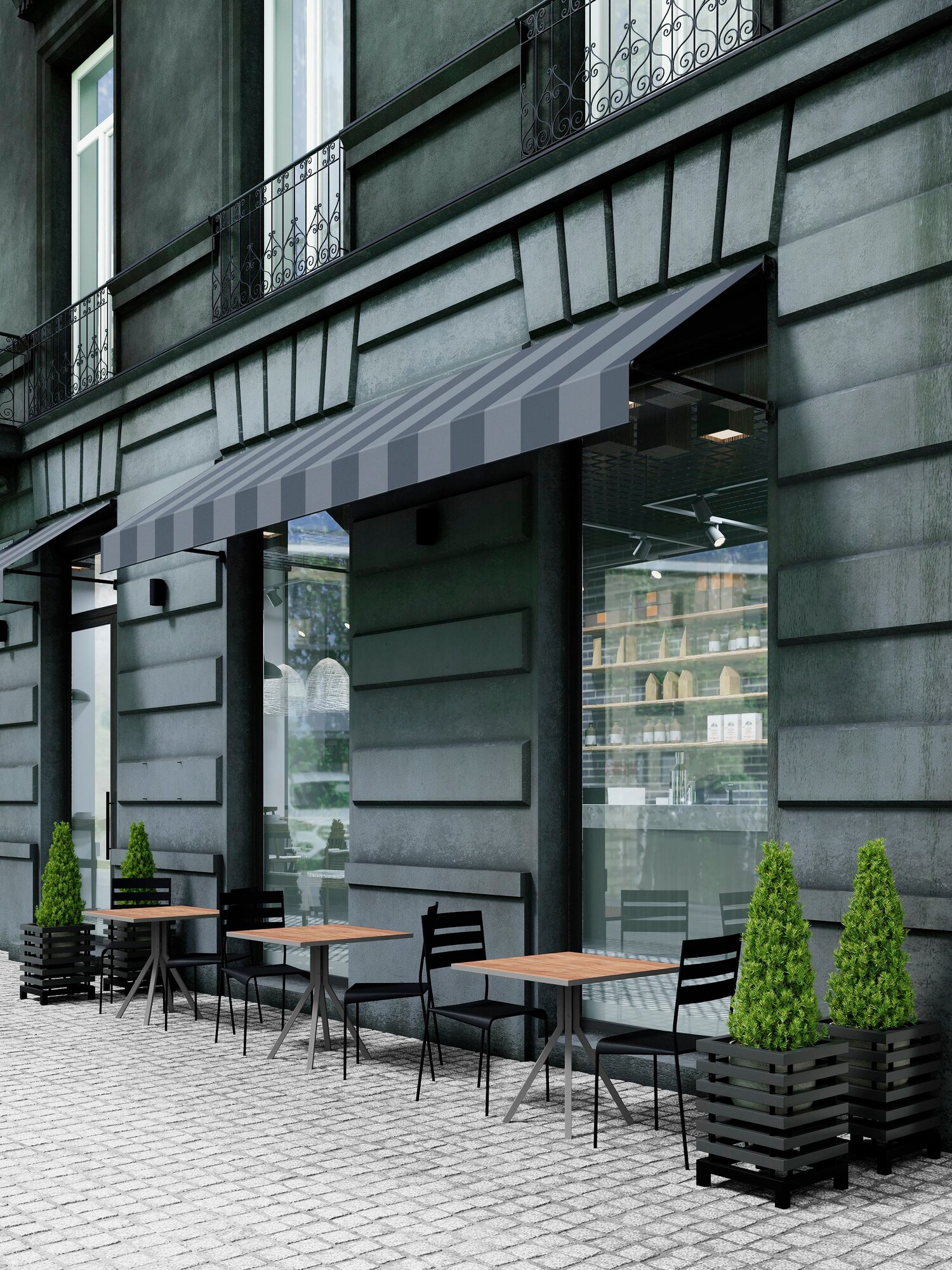 Стол для кафе Итальянец. Стол обеденный, 60х60 см, Орех Дижон натуральный 25 мм + серый