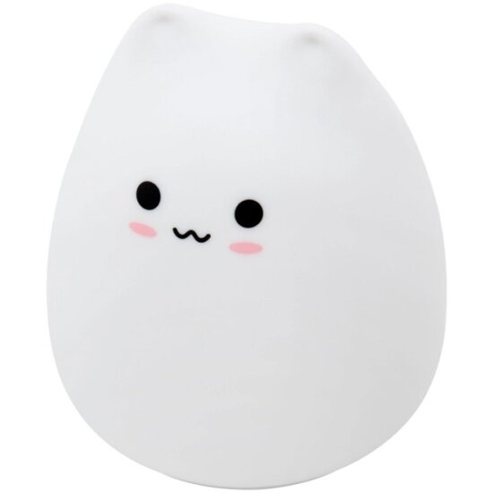 Ночник силиконовый LED Daswerk Котик 90x89x102 мм белый свет RGB USB аккумулятор 400 мАч 238935 (238935СН)