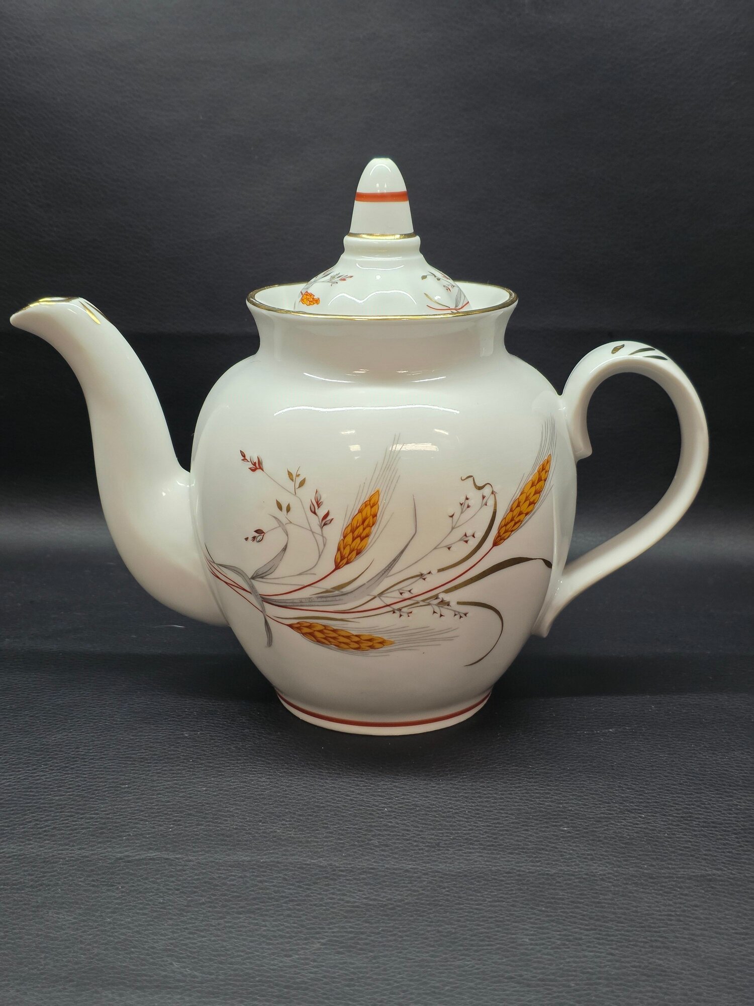 Чайник заварочный Дулево Колосок 900 мл СССР фарфор