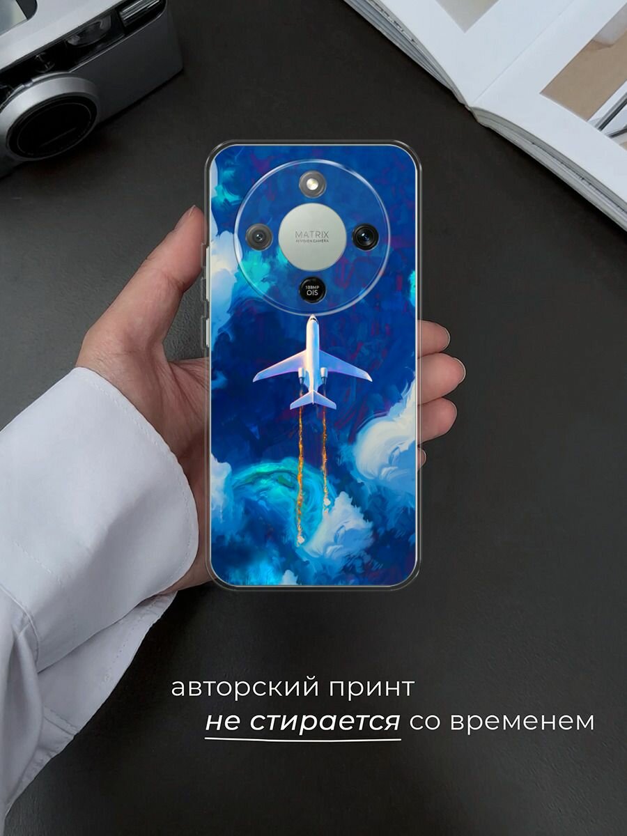Силиконовый чехол на Honor X9d / Хонор X9d с принтом Самолет картина — фото 1