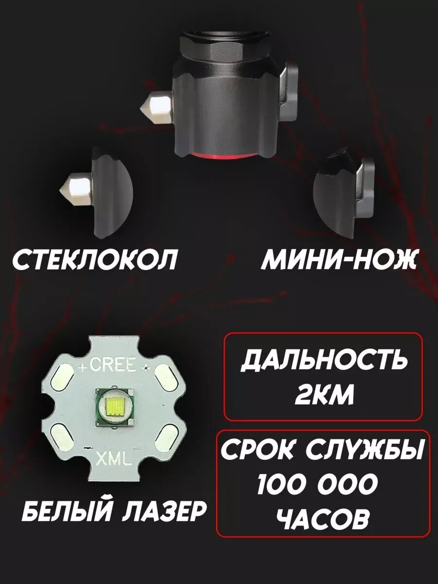 Фонарь LED тактический — фото 1