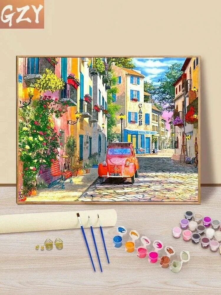 Изображение на номерах для взрослых, ландшафтов, цветного холста, 50x40 см, нет рамки