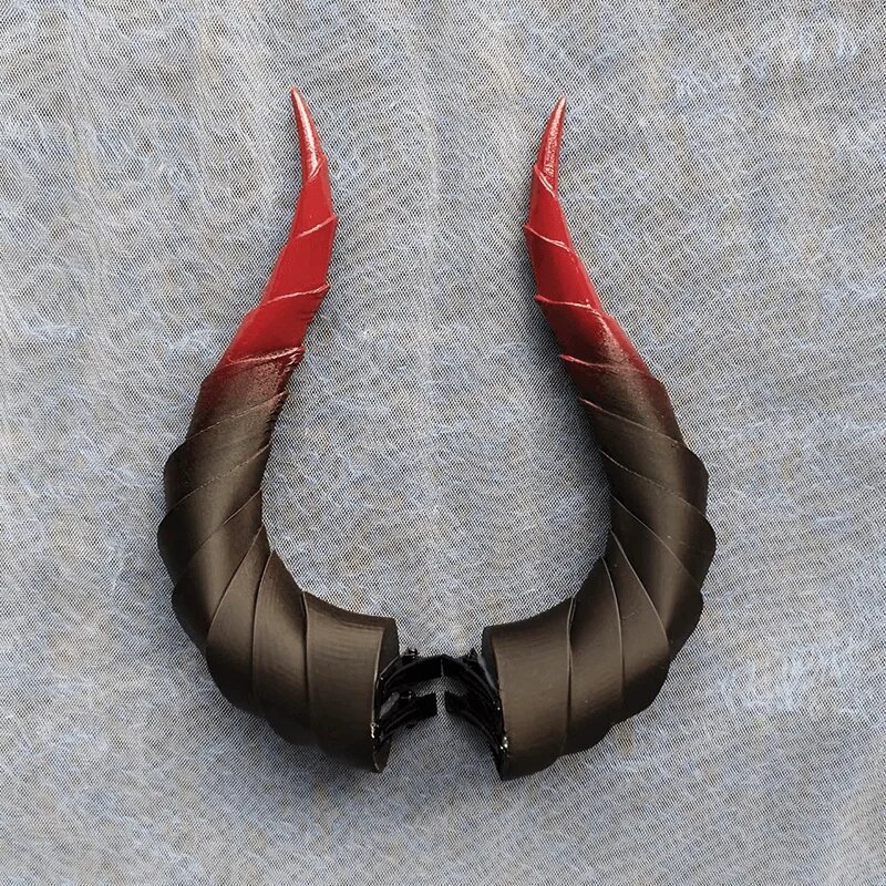 Рога дьявольские градиент, головной убор, 10cm