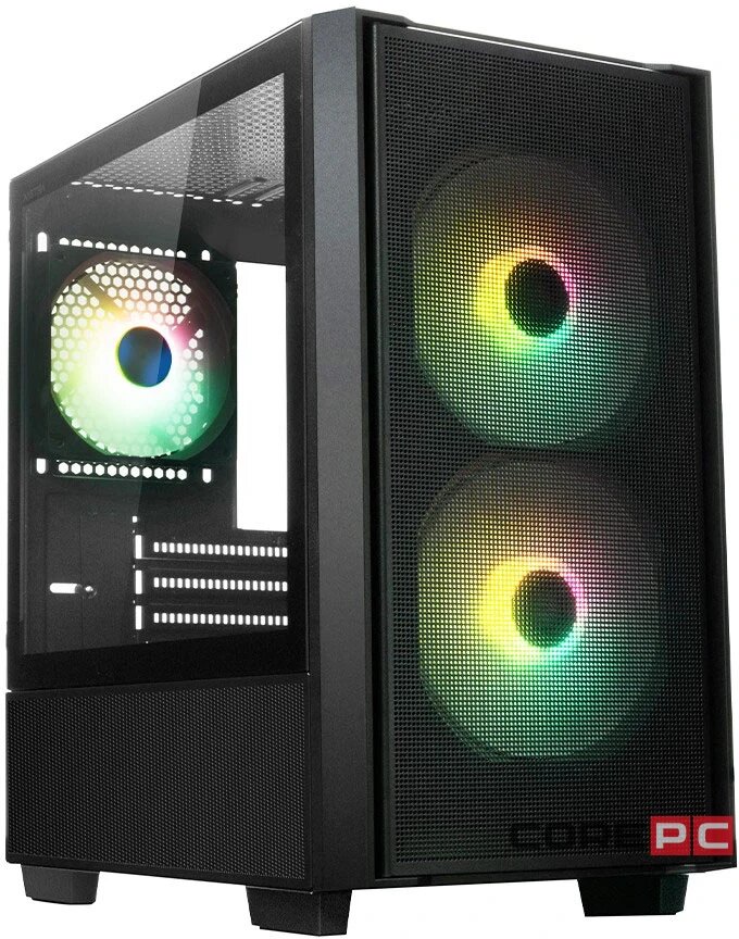 Компьютерный корпус XASTRA A400M 3ARGB-C6 TG Black (A400M-2FC14A-1FC12A-C6)