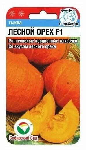 Семена Тыква Лесной Орех F1 5 шт Сибирский сад
