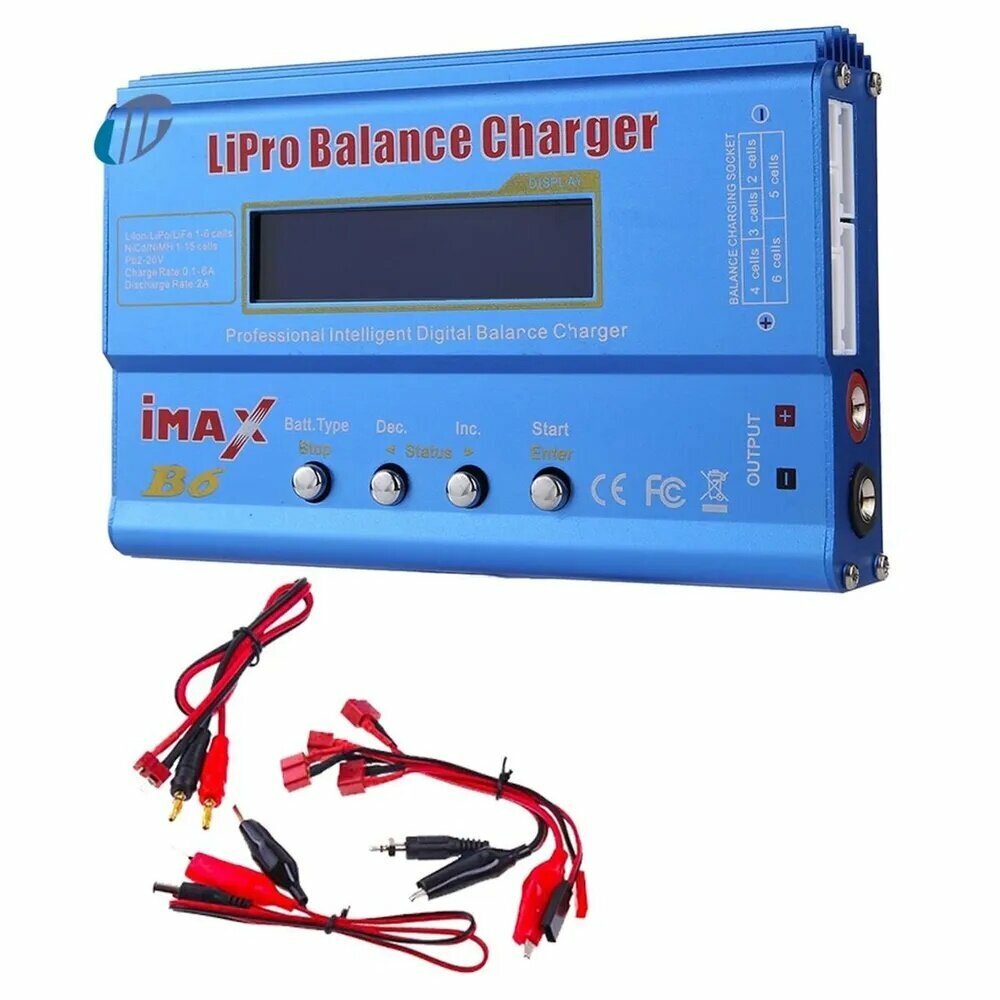 (R F I N) Для B6 80 Вт Lipo зарядное устройство + Т-образная вилка NiMh литий-ионный Ni-Cd цифровое Липро Баланс Умное