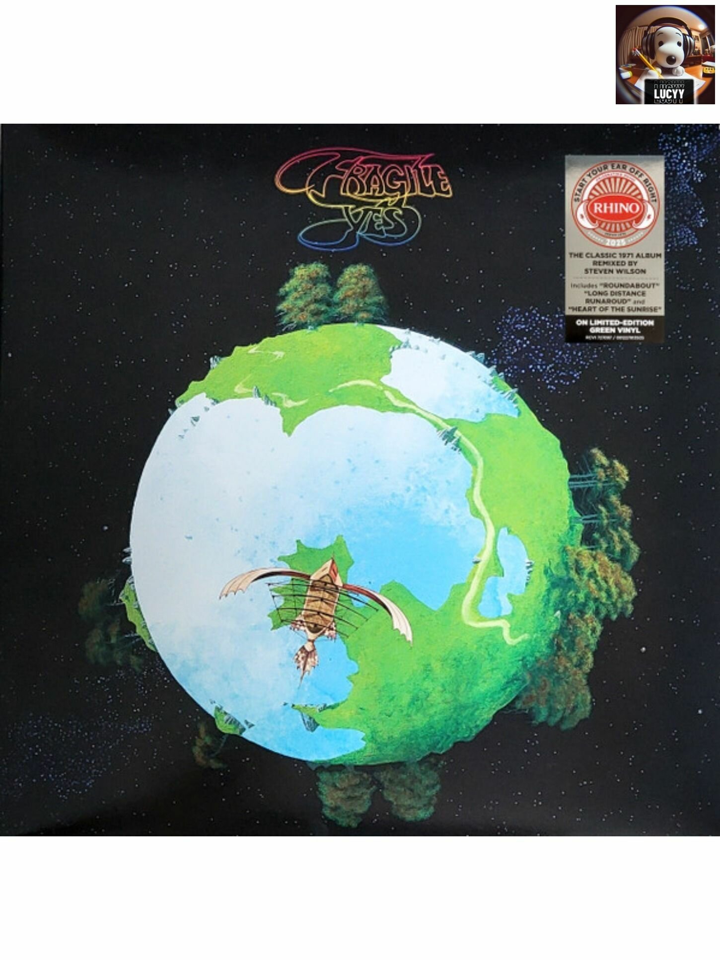Эксклюзивное переиздание винилового альбома Yes Fragile Limited Edition зеленый цвет LP-Lucyy