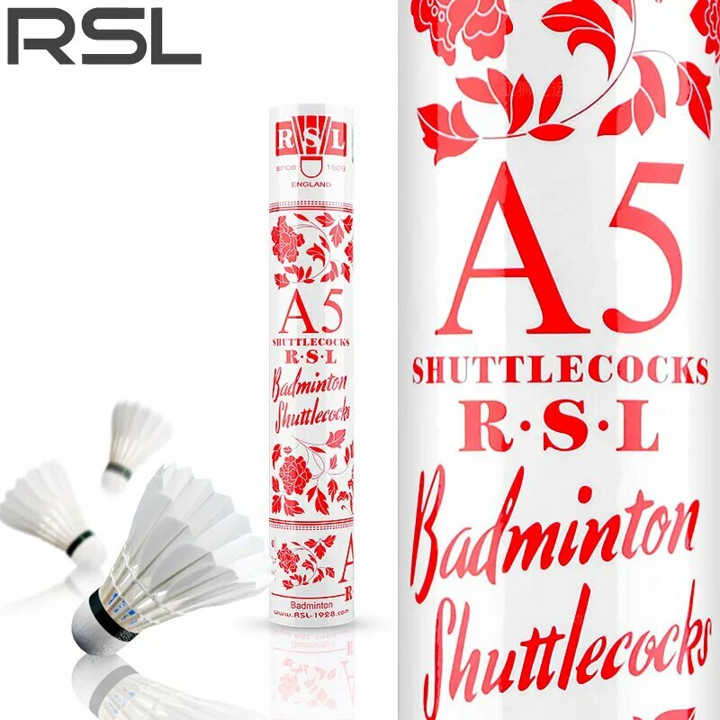 RSL Волан для бадминтона с утиным пером KING 8E/10E Белый, A5 1 tube(12balls)