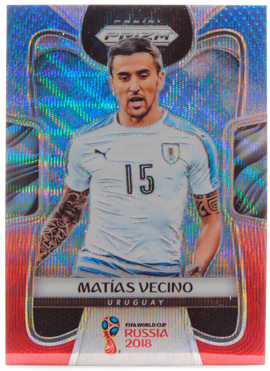 Коллекционная карточка Panini Prizm FIFA World Cup Russia 2018: #215 Matias Vecino - Blue Red Wave