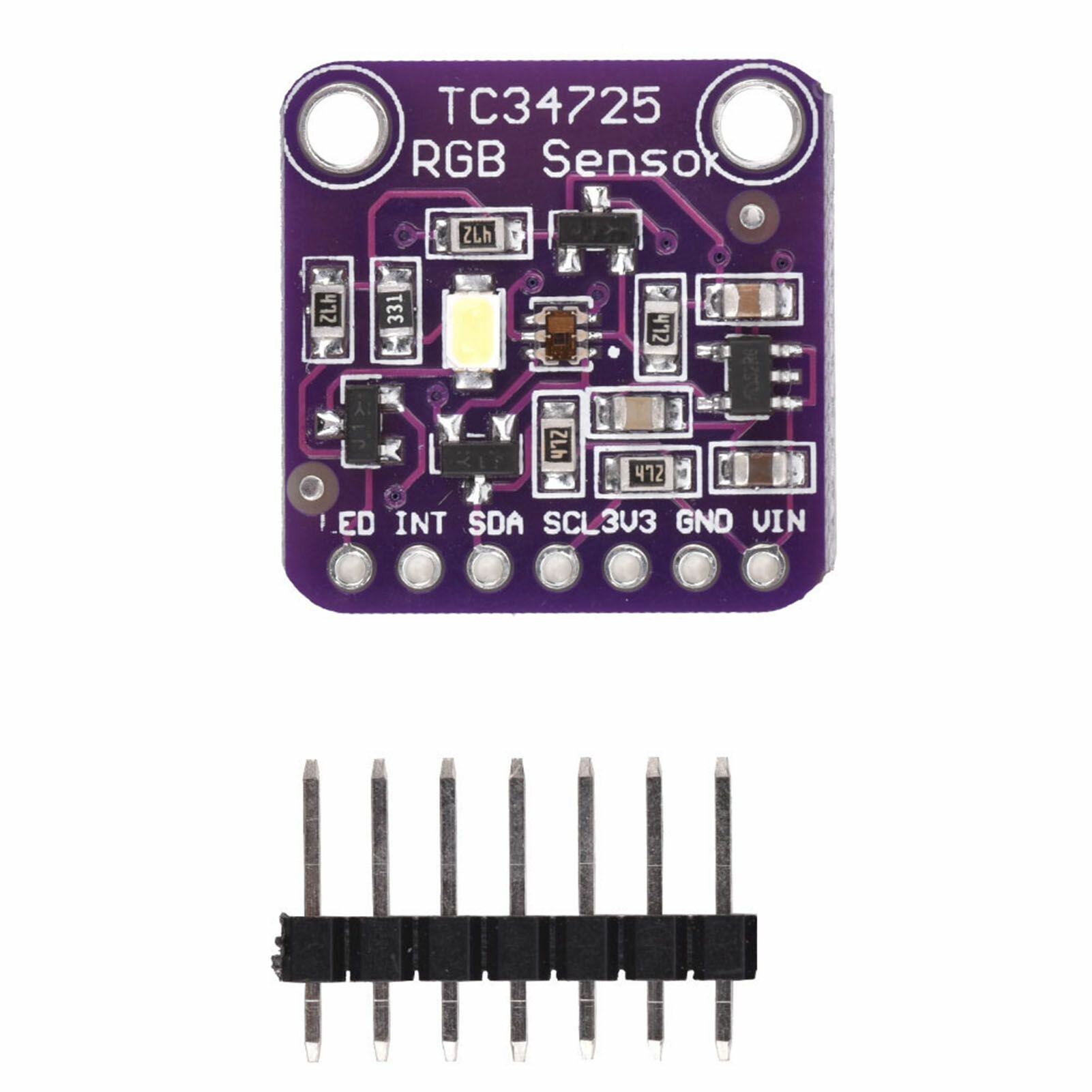 Модуль датчика цвета RGB TCS34725 для Arduino, высокоточное распознавание цвета с цифровым выходом и простой интеграцией