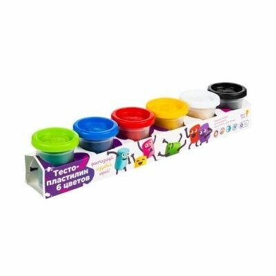 Genio Kids Набор для детского творчества, Тесто-пластилин, 6 цветов