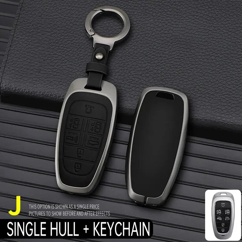 Чехол Для Ключей Hyundai Sonata Sel Ev 6 Ev 8 IONIQ 5 Nexo DN8 Fe Tucson Staria NX4 Ioniq - Из Оцинкованного Сплава С Кожаным.