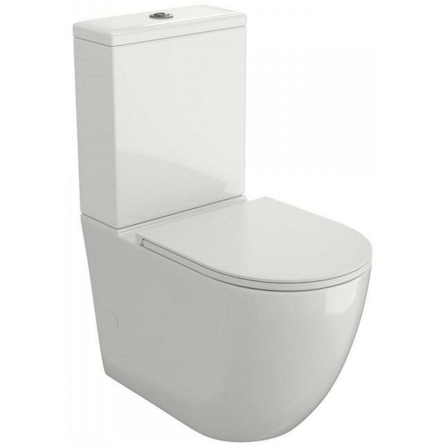 Унитаз напольный с бачком WellWant Aura WWUN2112WR белый, с бачком и сиденьем микролифт