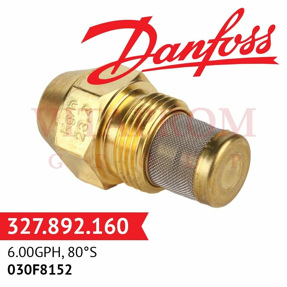 Форсунка Danfoss 6.00GPH, 80S, 030F8152 — фото 1