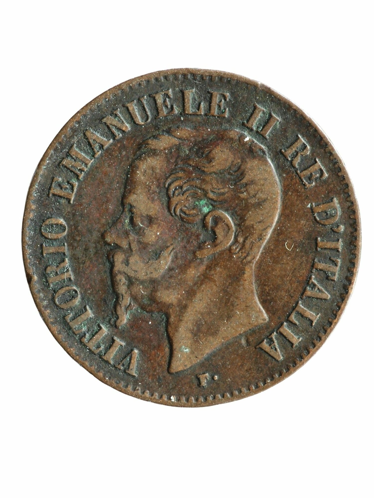 Подлинная монета Италия 2 чентезимо 1867 Виктор Эммануил II отличная!