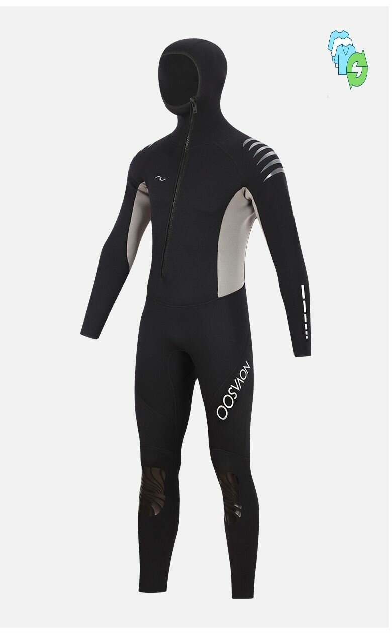 Футбол3 мм мужской теплый гидрокостюм с капюшоном для холодной погодыка
