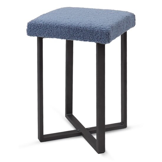 Табурет Nika Haushalt HT5-Б с квадратным сиденьем, разборный, серо-синий (НТ5-Б/С)