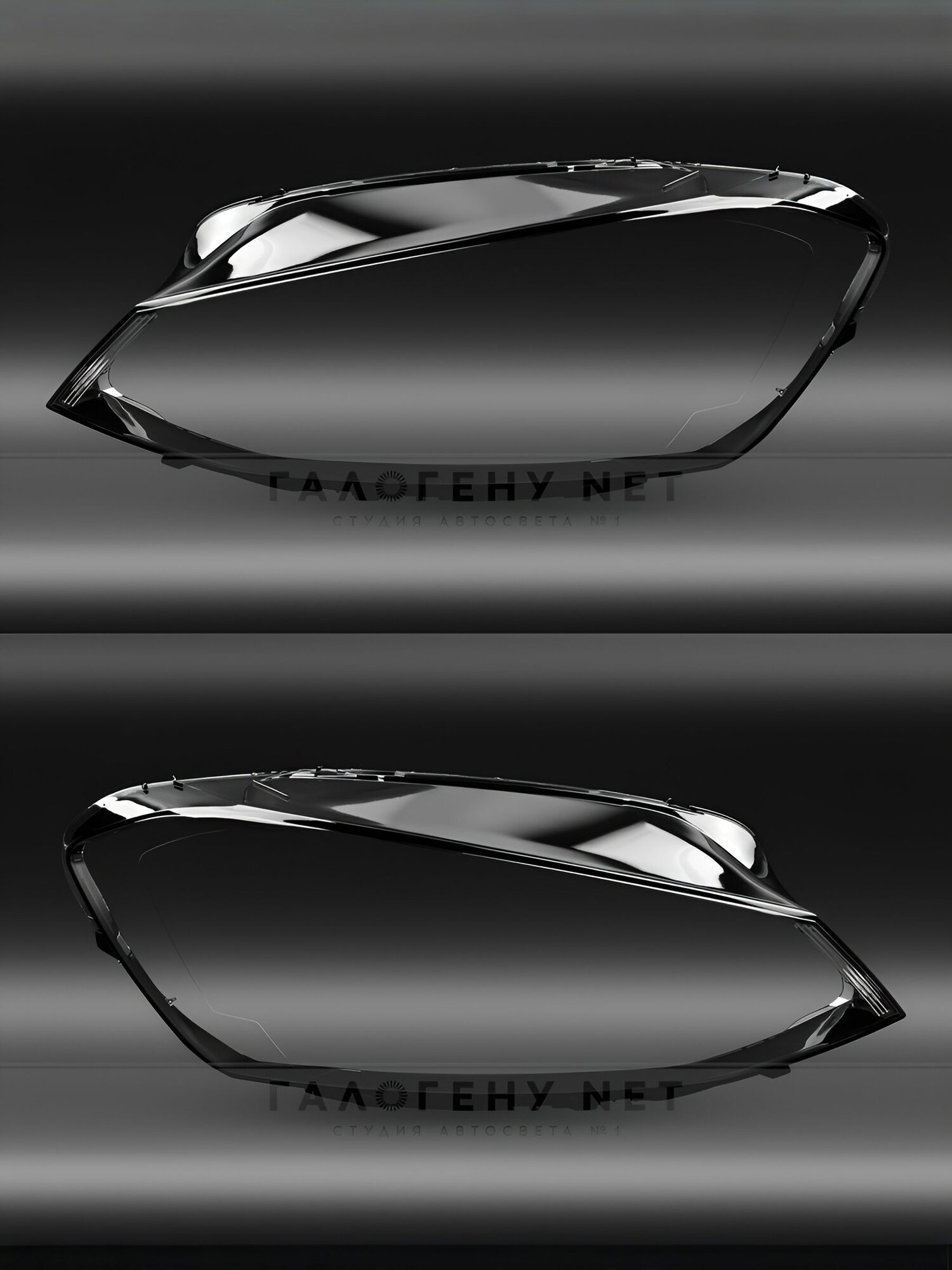 Стекла фар GNX для Volkswagen Golf 7 (2013-2017), левое и правое, поликарбонат