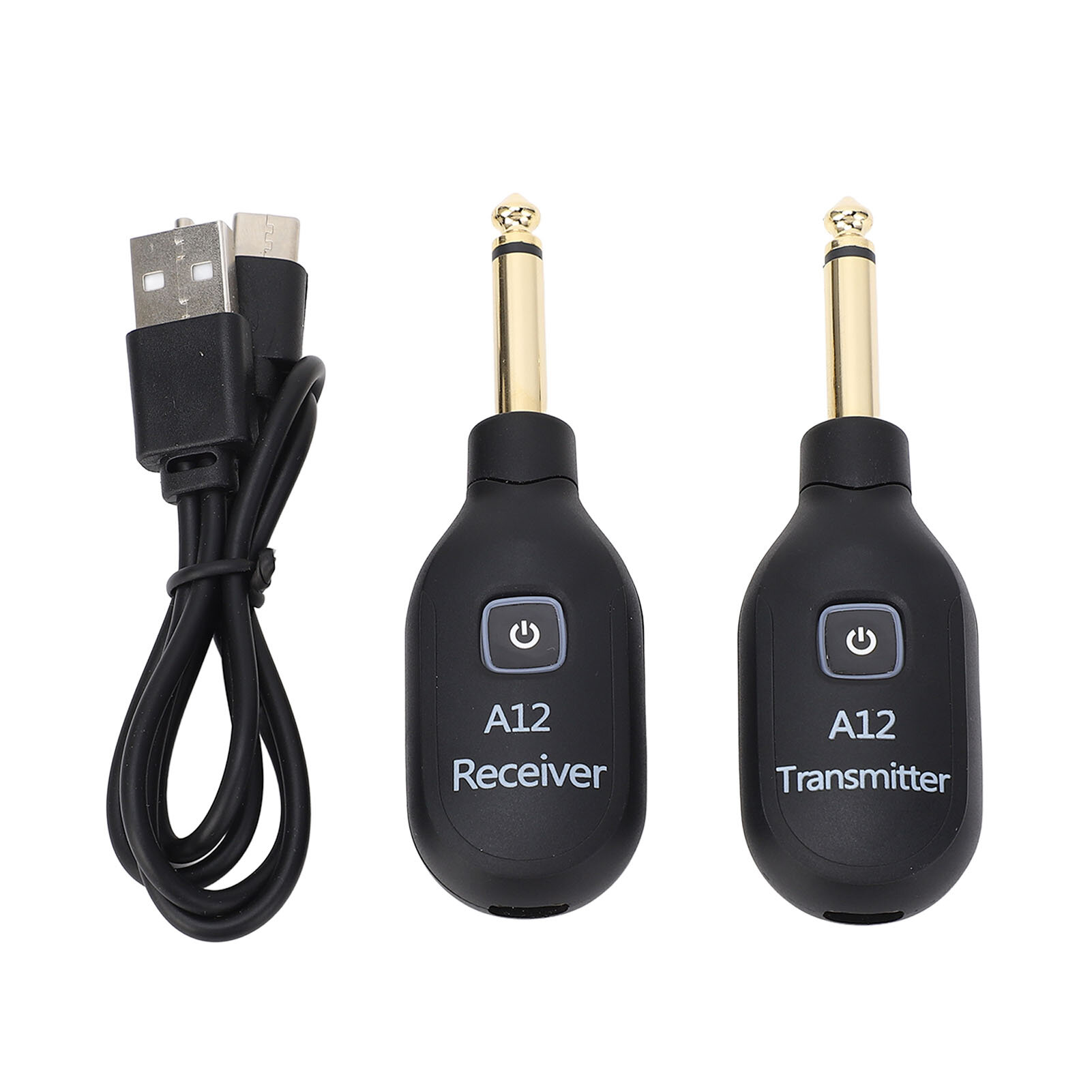 Беспроводная гитарная система, 2,4 ГГц, разъем 6,35 мм, беспроводной передатчик и приемник на расстояние 30 м для бас-скрипки, клавиатуры