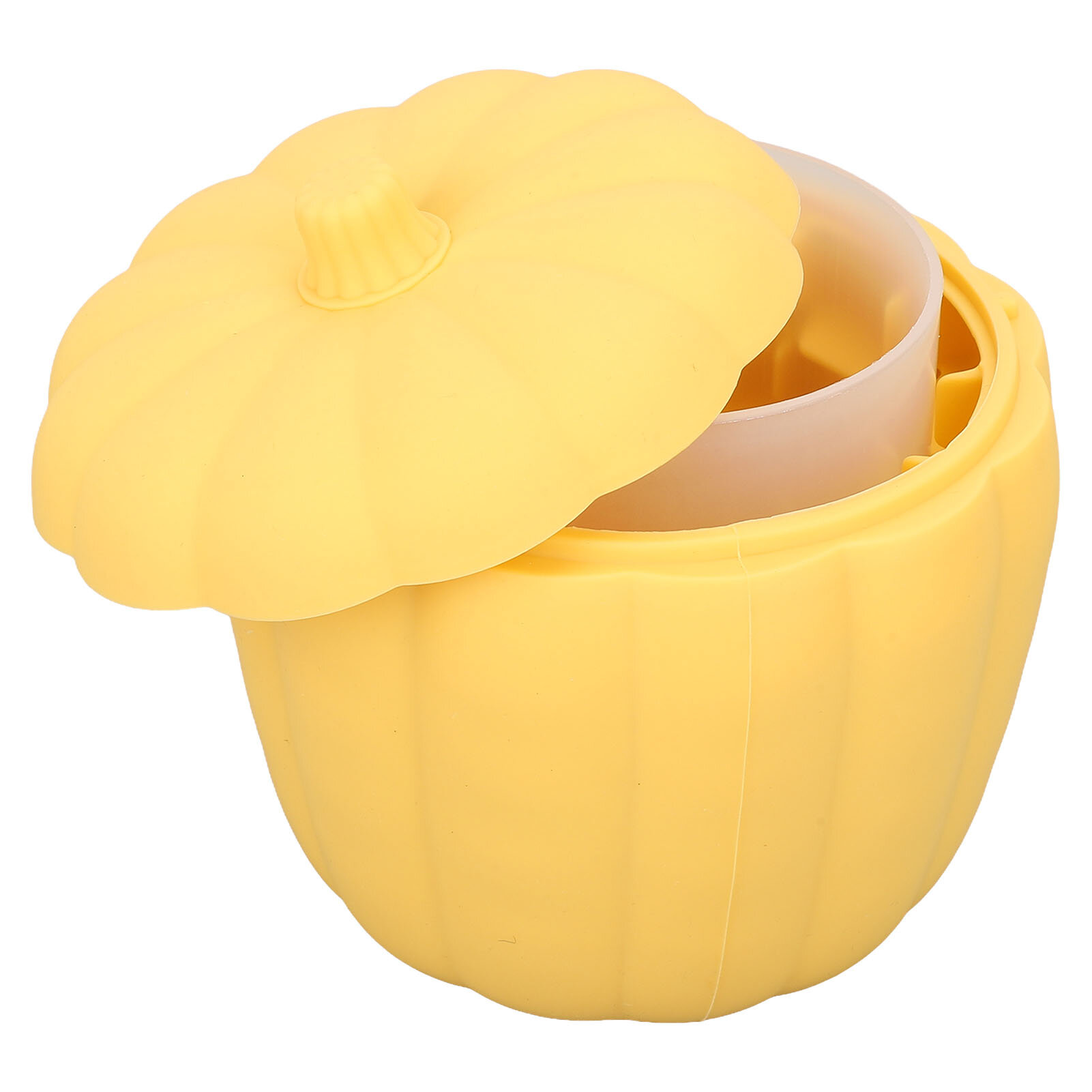 Ice Cube Maker Pumpkin Appearance Silicone Acrylic Material BPA Free Size 11.5x11.5x11.5cm Weight 309g Includes 1 Funnel 1 Inner Container 1 Pumpkin Silicone Mold