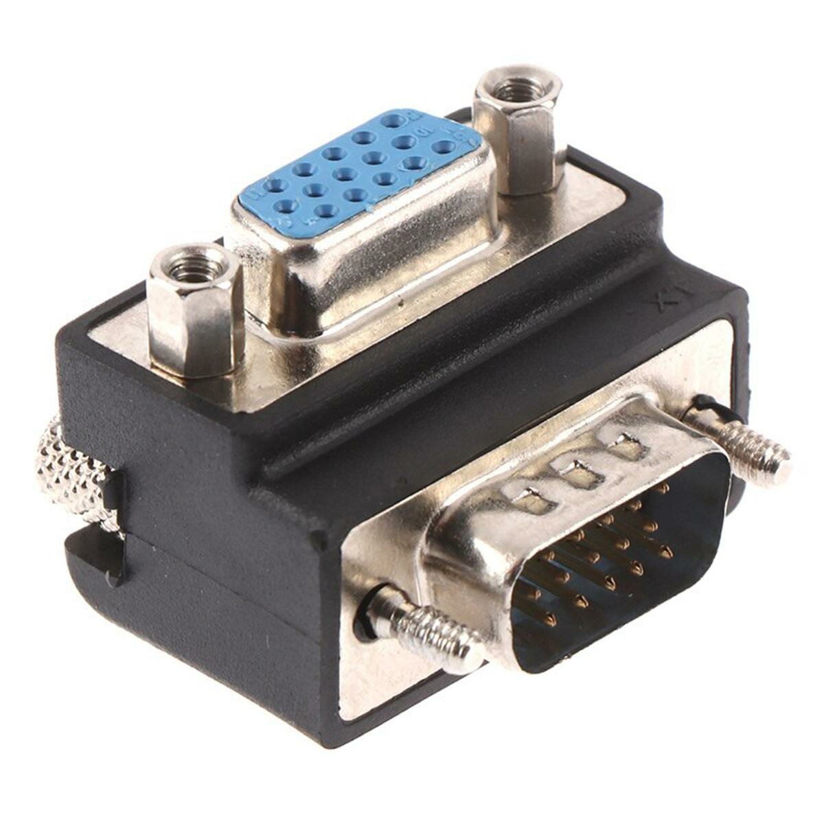90-градусный прямоугольный удлинитель VGA Male-Female Видеоадаптер