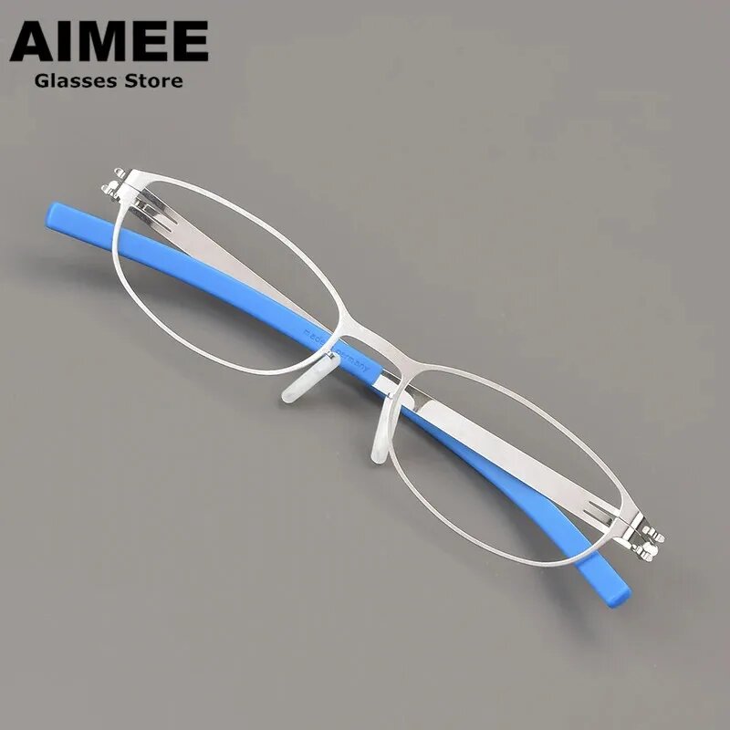 Овальные очки Aimee Glasses Store, серебряные