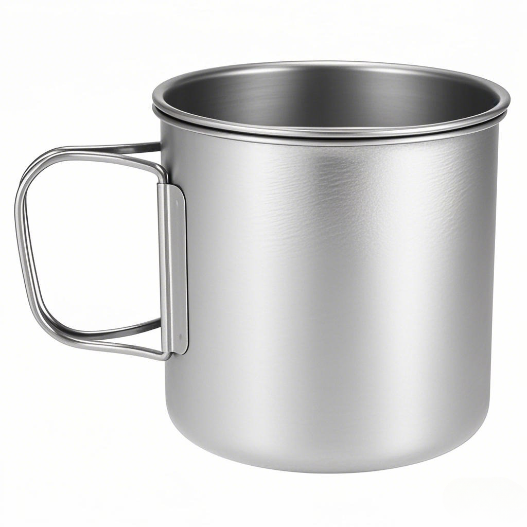 Кружка из титана Ultralight 650ml, размер 96*100mm, вес 112g, с крышкой, разборными ручками, сетчатым мешком для хранения, материал титан