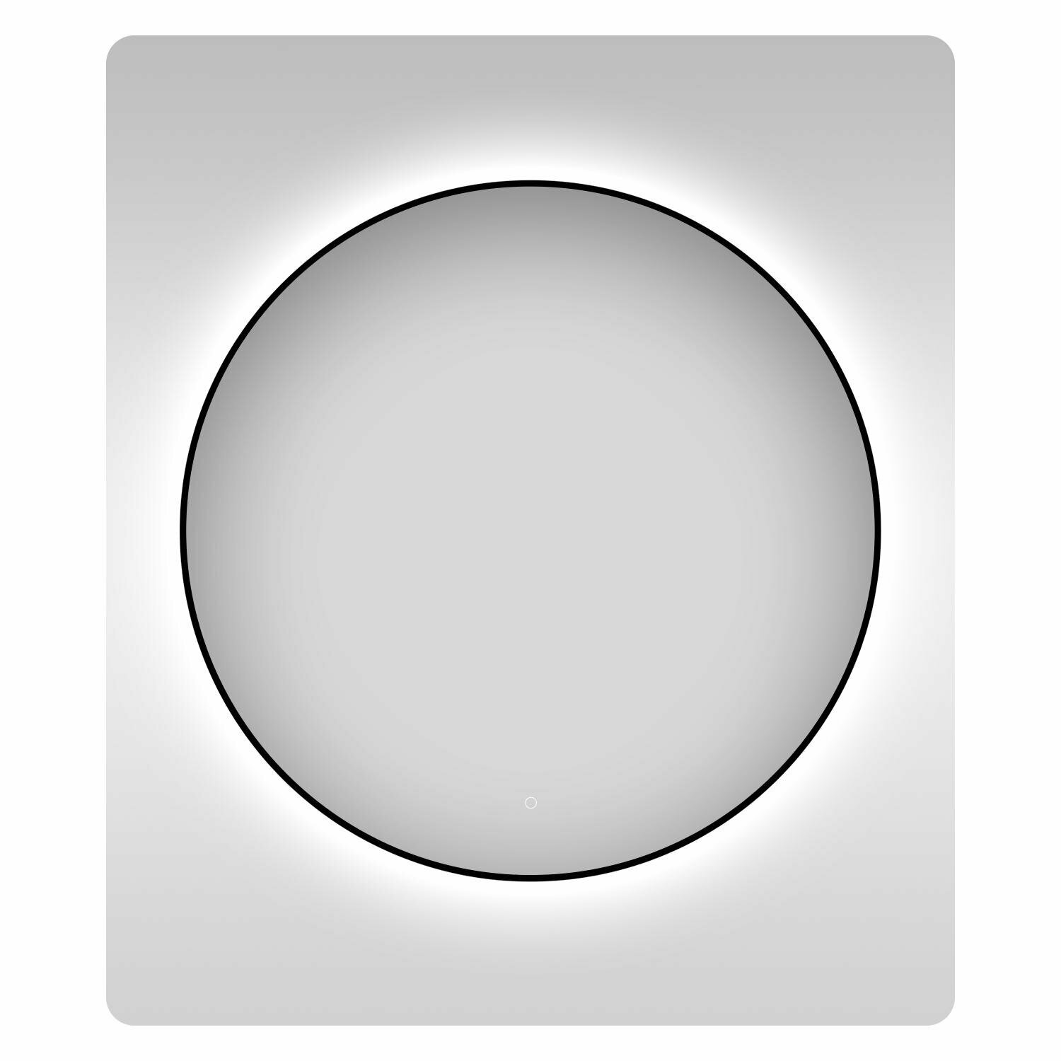 Зеркало Wellsee 7 Rays' Spectrum 90 172200170 с подсветкой цвет Черный матовый с сенсорным выключателем