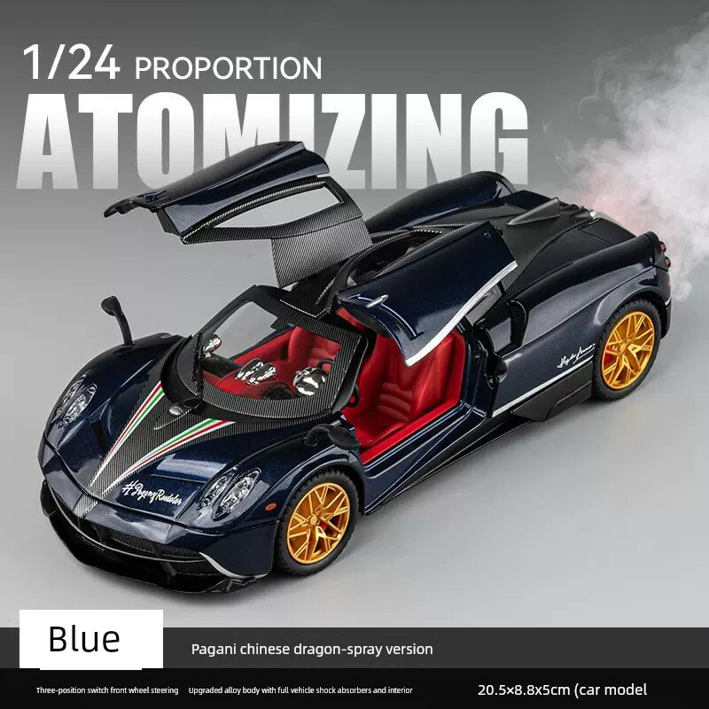 Модель автомобиля Pagani Zonda 1:24, синий цвет с аэрозольным покрытием