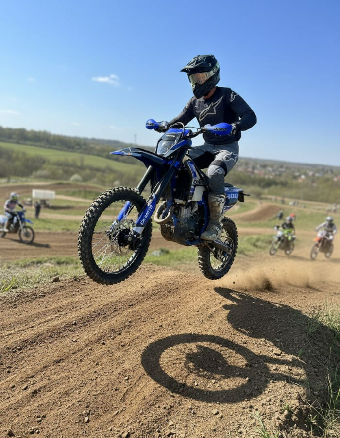 Полноразмерный Кроссовый Эндуро мотоцикл EX-MOTO YR3 NB300 с водяным охлаждением водянка