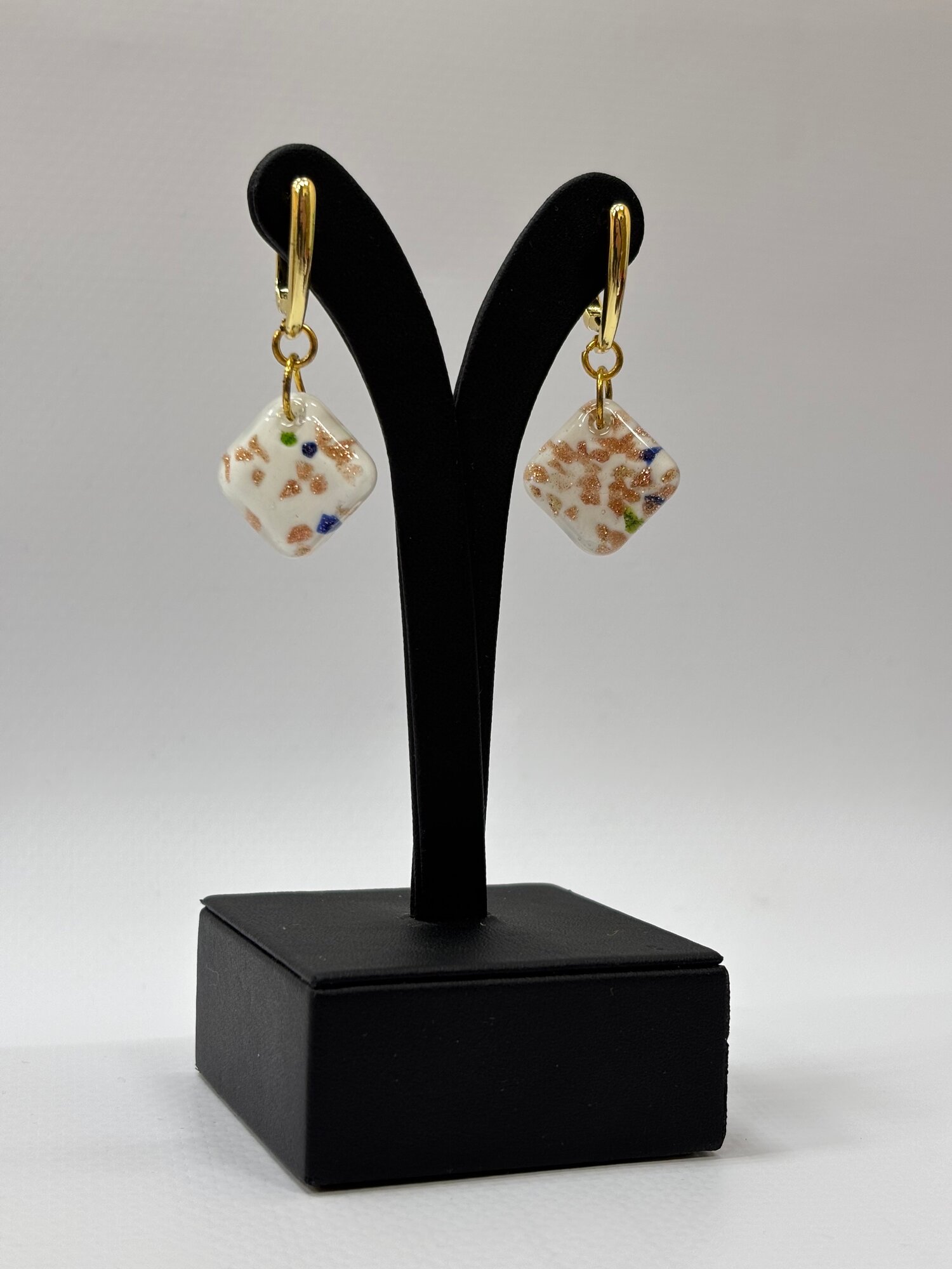 Серьги с подвесками, стекло