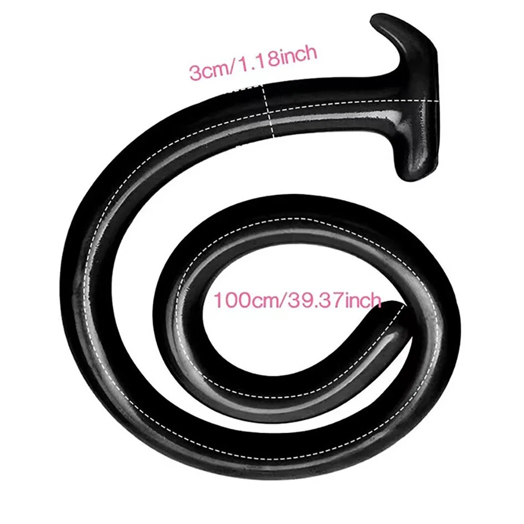 Анальная пробка 100 см фаллоимитатор стимулятор вагины расширение ануса массажер простаты Black