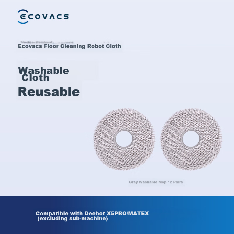 ECOVACS Robot Vacuum Cleaner Dual Disc Washable Mop 4 Pieces (Compatible with X5 MAX/X5PRO/X5PROPLUS/X5MATE) [Accessory] DDX13