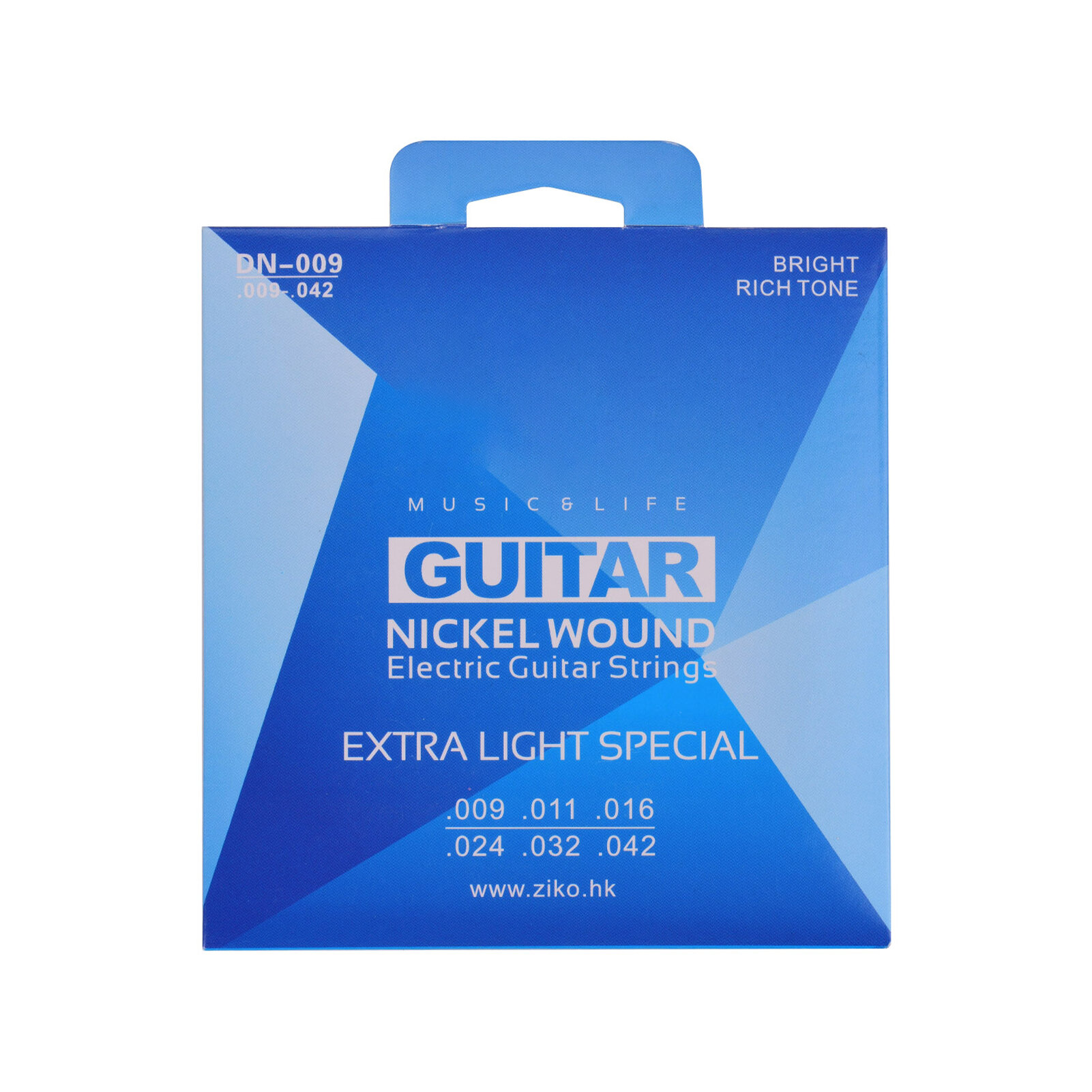 Ziko DN-009 Extra Light Guitar Strings для электрогитаров шестиугольный ядро ядра Namo покрытие никеля