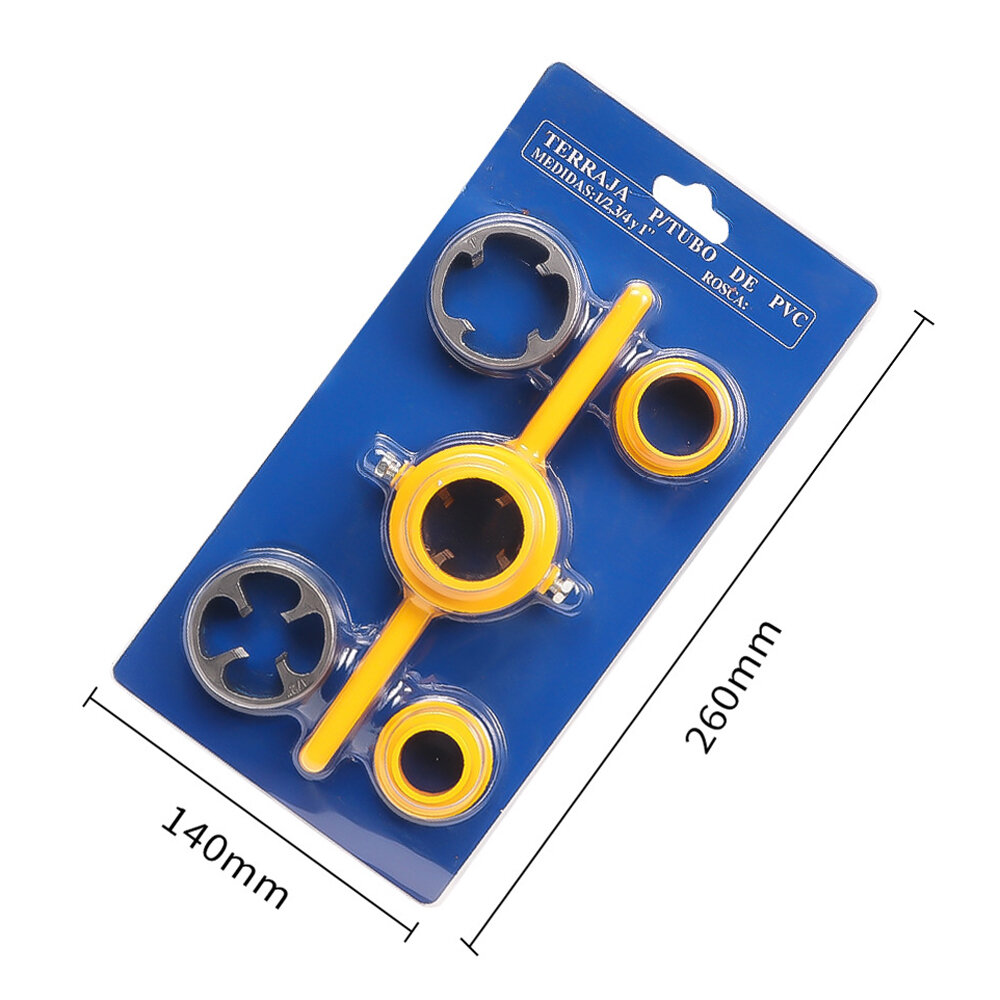 Многофункциональный набор плашек для резьбы водопроводных труб из пластика, набор ручных плашек для метчиков, набор конических плашек для труб из ПВХ NPT 60