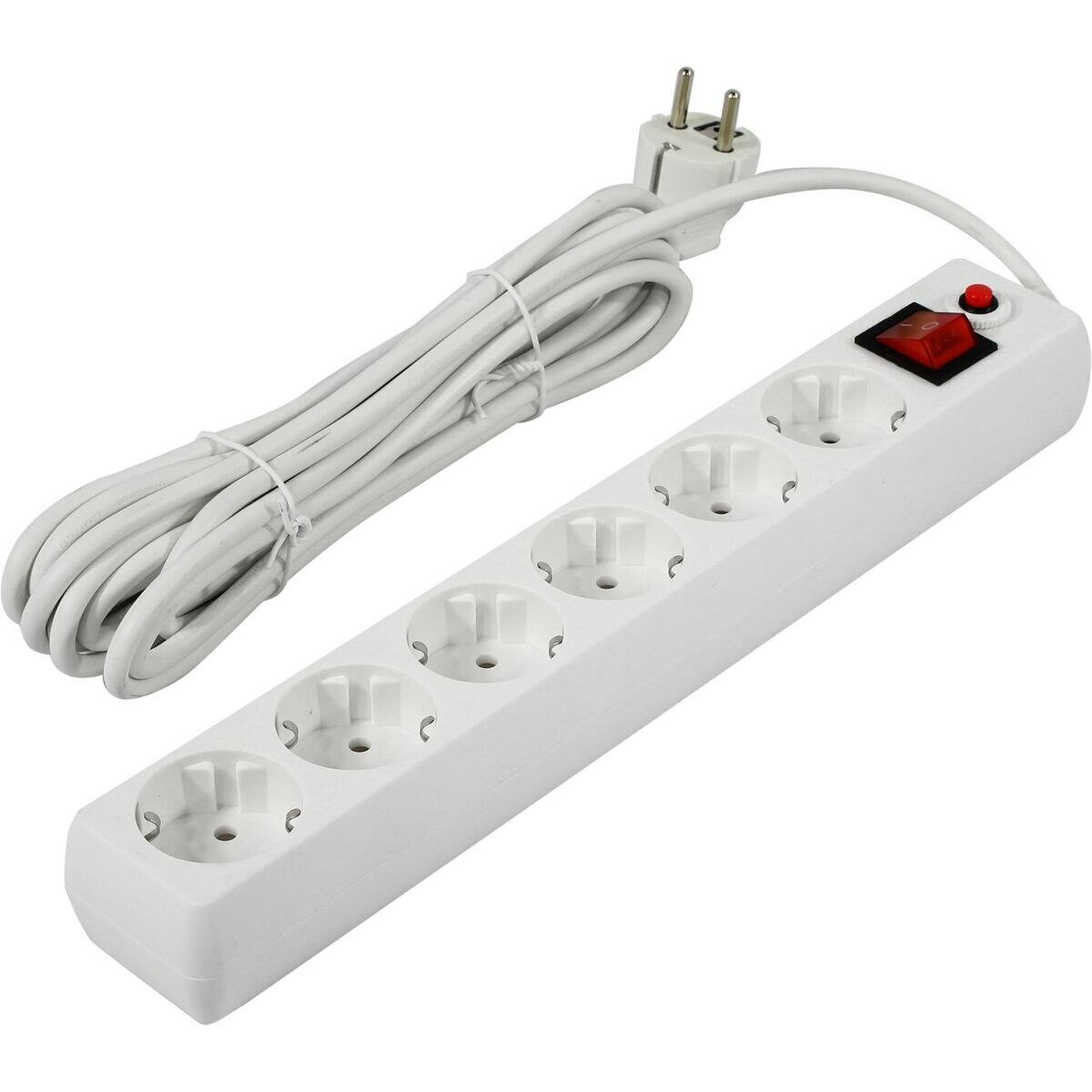 Сетевой фильтр Гарнизон ECL-6-W-5 White <5м> (6 розеток)
