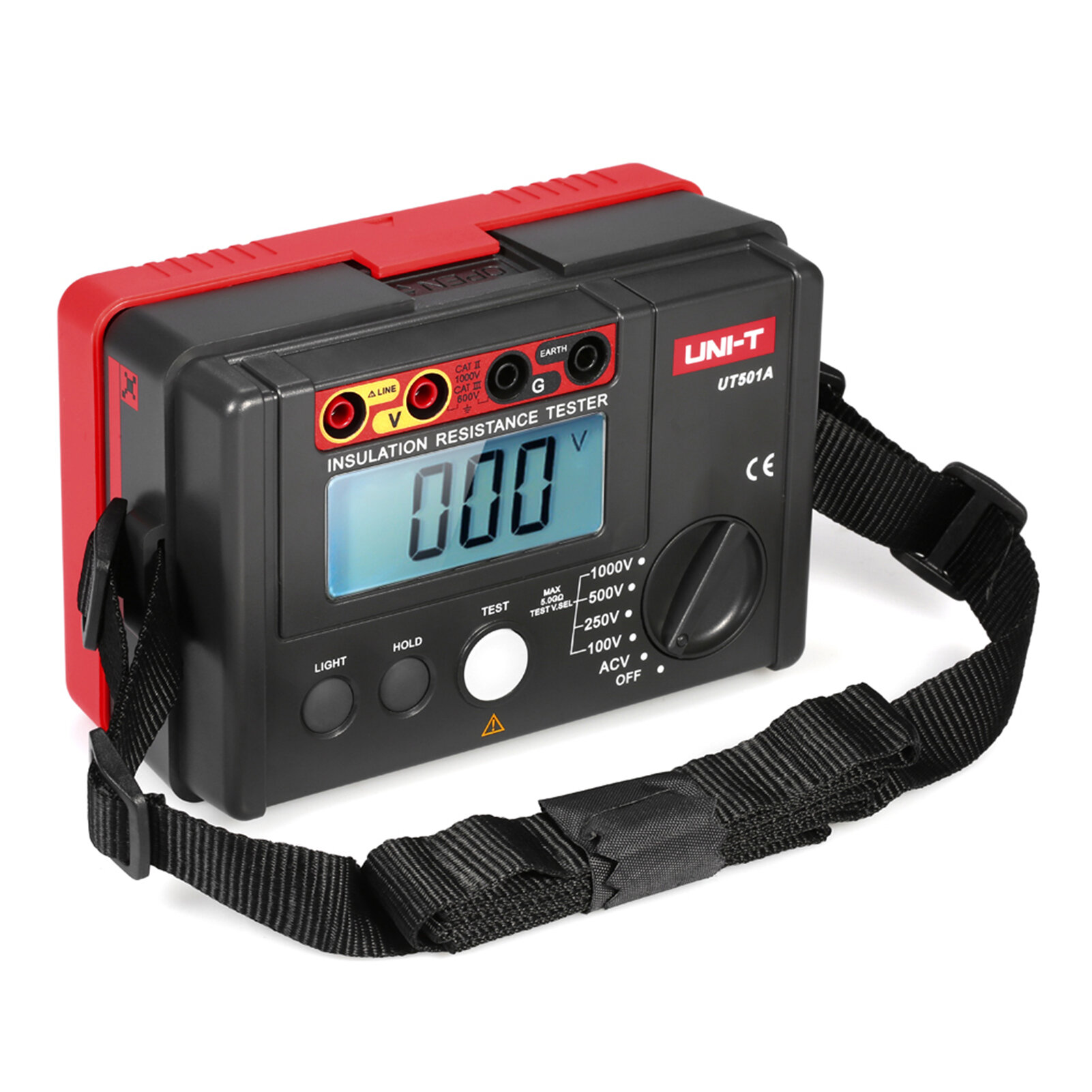 Uni-T UT501A 1000V Изоляционная стойкость Измеритель заземляющий тестер Megohmeter Вольтметр с подсветкой LCD