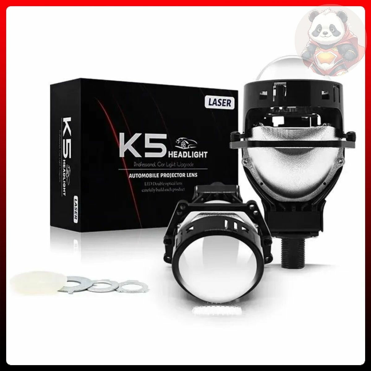 Би лед светодиодные линзы K5 LASER, 2.5дюйма, Bi led модули 2.5 в фары автомобиля 2шт.