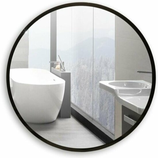 Зеркало Mixline "Ренуар" D770 без подсветки, черное обрамление