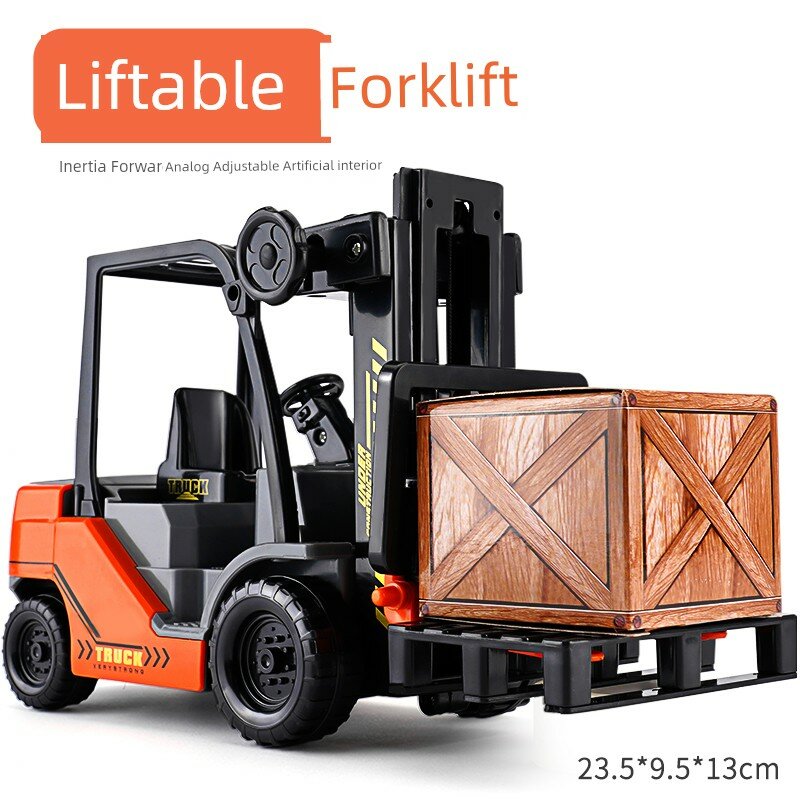 Детская игрушечная модель инженерной техники: погрузчик-кран с бензиновым двигателем для склада, для мальчиков Модель