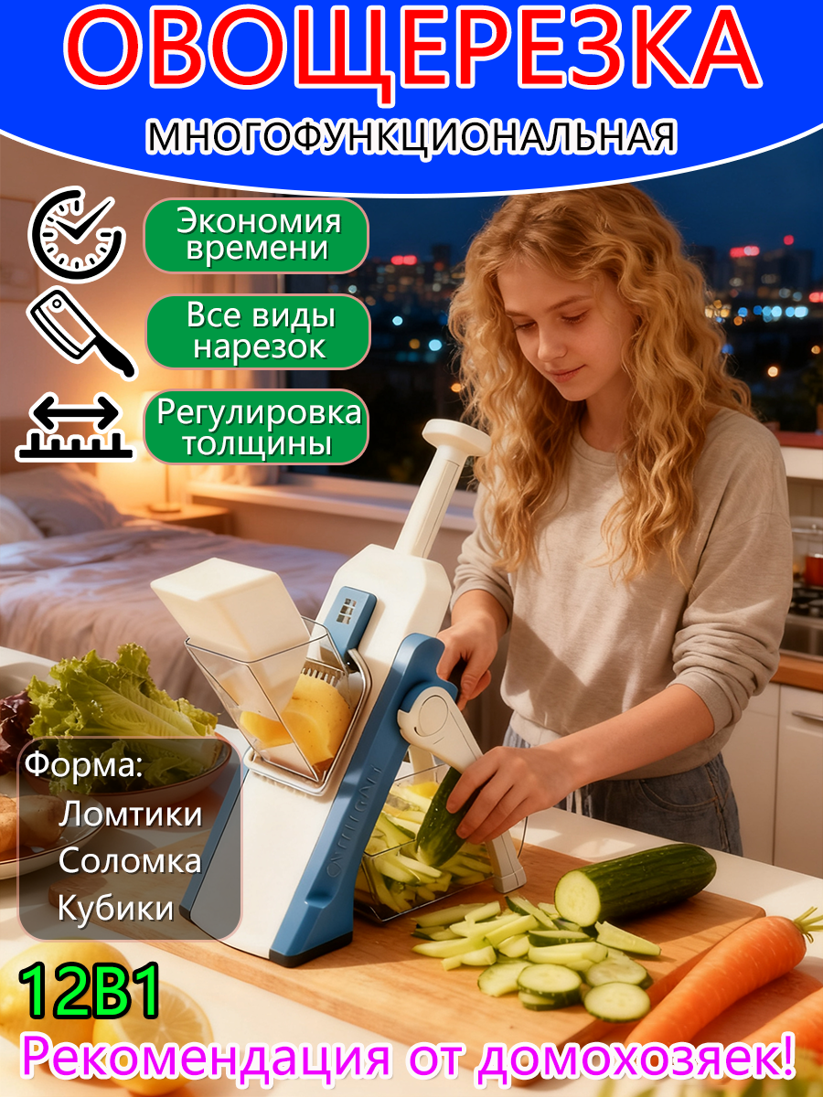 Измельчитель электрический кухонный, многофункциональный универсальный чоппер-измельчитель с 3 чашами