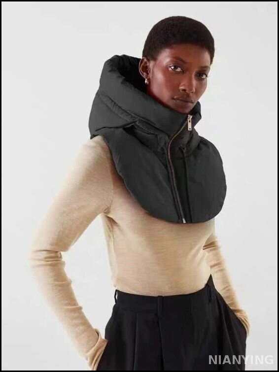 Капор капюшон отдельно съемный зимний демисезонный на молнии, черный